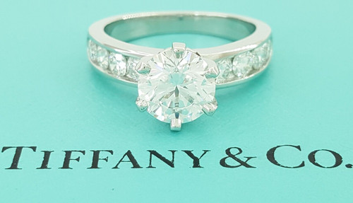 Tiffany & Co Channel-Set Diamond Engagement Ring 2.46 ct D FLawless Rtl ...