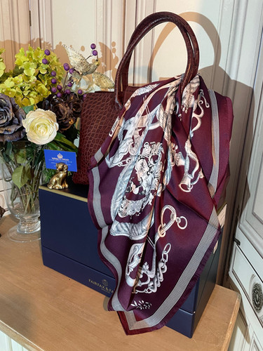 MINI ROPE SCARF HANDBAG SCARF Plum or Olive | Minkeys Tweed