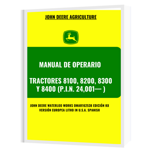 Manual de operario para tractores 8100, 8200, 8300 y 8400 (P.I.N ...