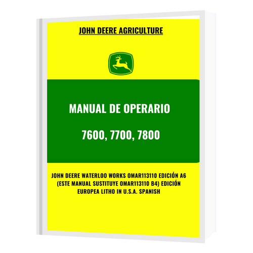 Manual de Operario 7600, 7700, 7800 | Agrocrecimiento