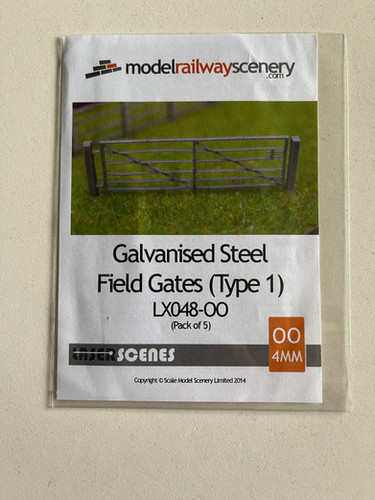 SCALEMODELSCENERY - LX048-00 GALVANISED STEEL FIELD GATES (TYPE 1) (5 ...