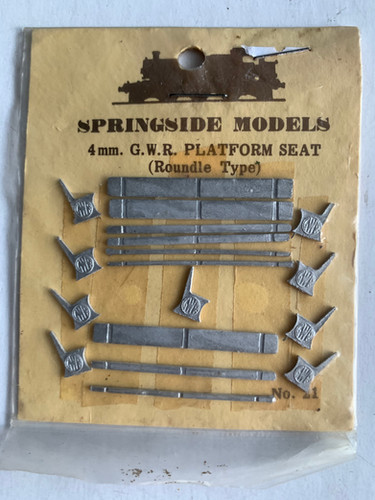 SPRINGSIDE MODELS - GWR PLATFORM SEAT (ROUNDLE TYPE) | jwmodelrailways