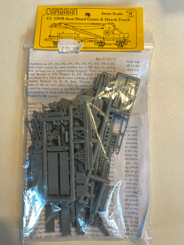 CAMBRIAN - C5 GWR 6 TON HAND CRANE & MATCH TRUCK | jwmodelrailways