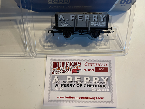 5 PLANK WAGON, A. PERRY COAL, CHEDDAR - LTD EDITION | jwmodelrailways