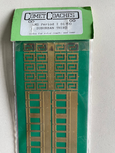 COMET MODELS - LMS PERIOD 1 D1700 SUBURBAN THIRD BRASS COACH SIDES ...