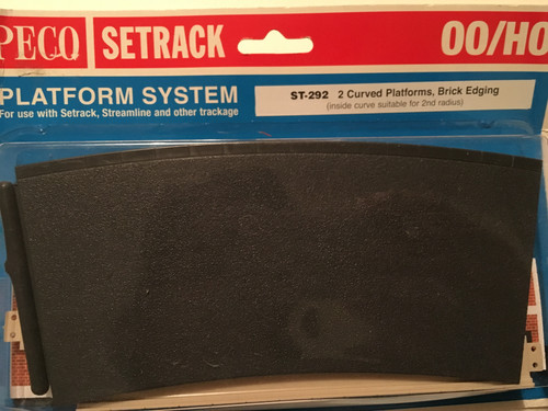 ST-292 2 CURVED PLATFORMS, BRICK EDGING | jwmodelrailways