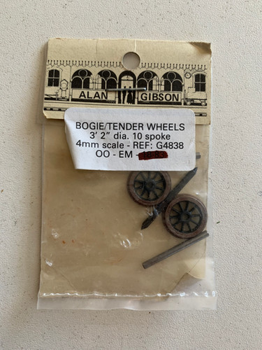 ALAN GIBSON - GA4838 BOGIE WHEELS 3'2" dia. 10 SPOKE | jwmodelrailways