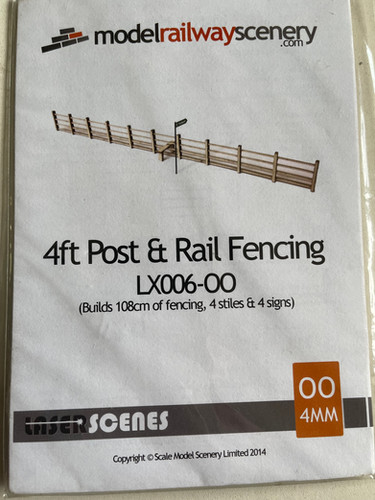 SCALEMODELSCENERY - LX006-00 4ft POST & RAIL FENCING (108cm ...