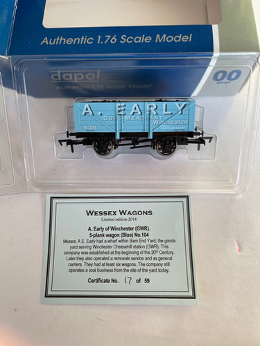 5 PLANK WAGON GWR A EARLY No 104 - WINCHESTER | jwmodelrailways