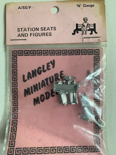 LANGLEY MINIATURE MODELS N GAUGE - STATION SEATS & FIGURES ...