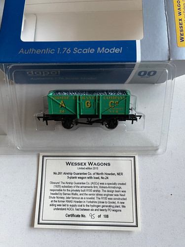 NER 5 PLANK WAGON AIRSHIP GUARANTEE CO - NORTH HOWDEN | jwmodelrailways