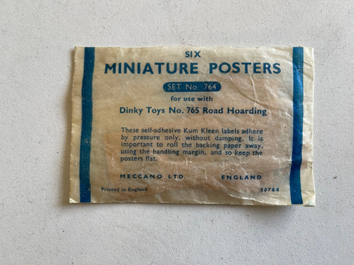 764 SIX MINIATURE POSTERS FOR USE WITH 765 ROAD HOARDING | jwmodelrailways