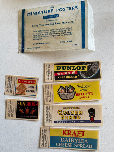 763 SIX MINIATURE POSTERS FOR USE WITH 765 ROAD HOARDING | jwmodelrailways