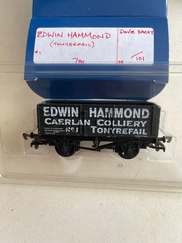 7 PLANK WAGON EDWIN HAMMOND CAERLAN COLLIERY - TONYREFAIL | jwmodelrailways