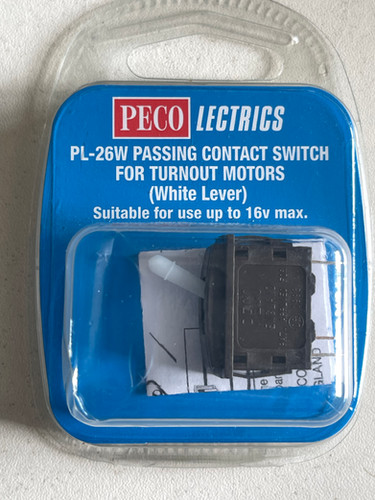 PECO PL-26W WHITE LEVER PASSING CONTACT SWITCH | jwmodelrailways
