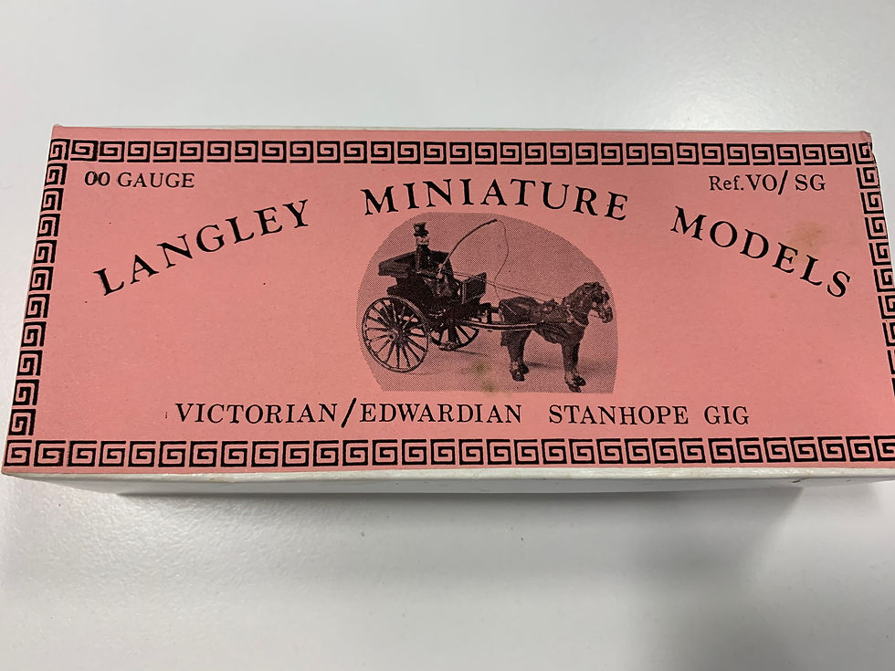 LANGLEY MINIATURE MODELS - VO / SG VICTORIAN / EDWARDIAN STANHOPE GIG ...