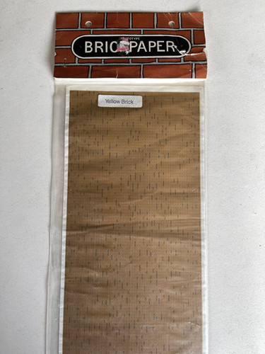 PROTOTYPE - BRICK PAPER - YELLOW | jwmodelrailways
