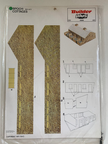 BUILDER PLUS BP0011 CARD BUILDINGS - COTTAGES | jwmodelrailways