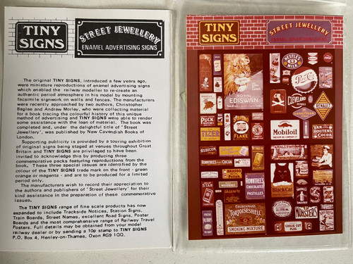 TINY SIGNS - STREET JEWELLERY ENAMEL ADVERTISING SIGNS | jwmodelrailways