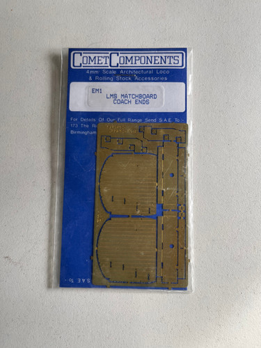 COMET MODELS - EM1 LMS MATCHBOARD COACH ENDS | jwmodelrailways