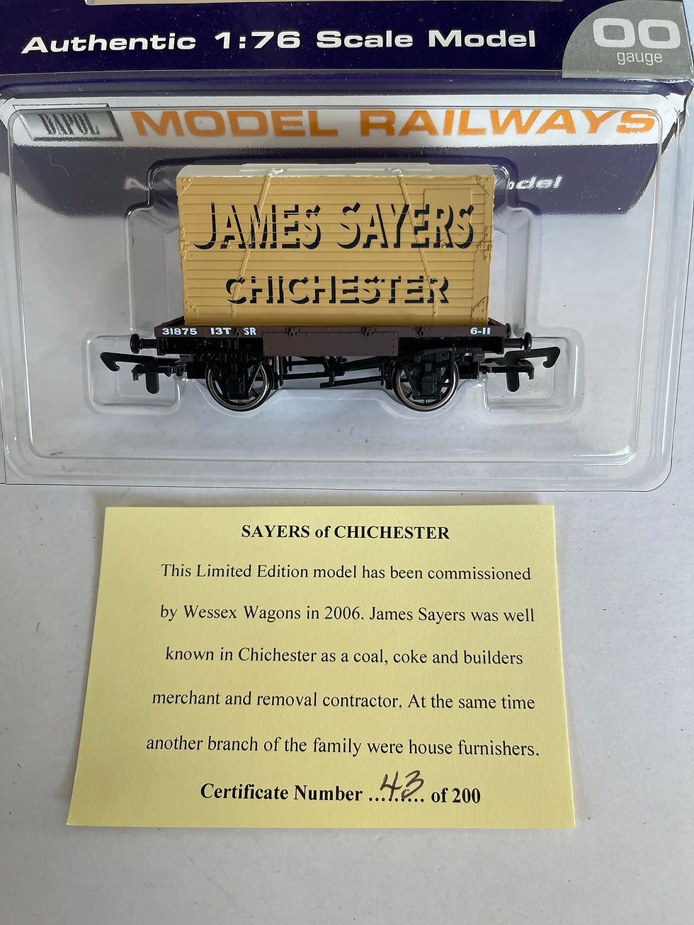 SR CONFLAT WITH JAMES SAYERS CONTAINER - CHICHESTER | jwmodelrailways