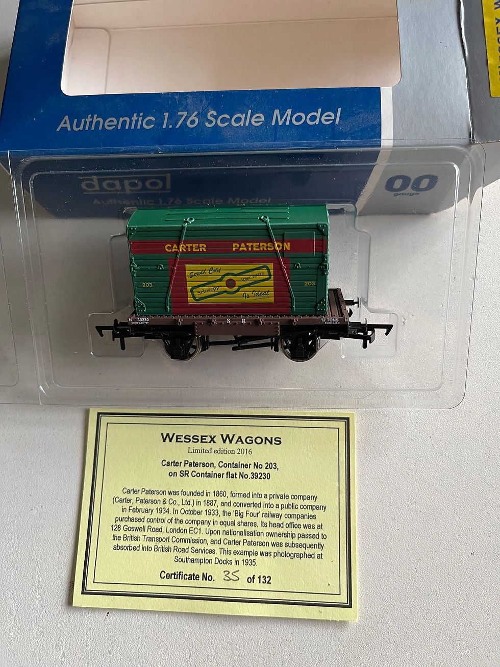 SR CONFLAT WITH CARTER PATERSON CONTAINER LOAD | jwmodelrailways
