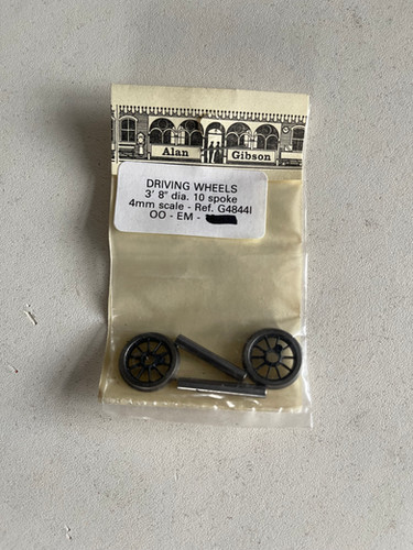 ALAN GIBSON - G4844I DRIVING WHEELS 3'.8 dia. 10 SPOKE | jwmodelrailways
