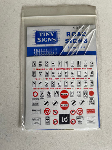 TINY SIGNS - No 16 ROAD SIGNS | jwmodelrailways