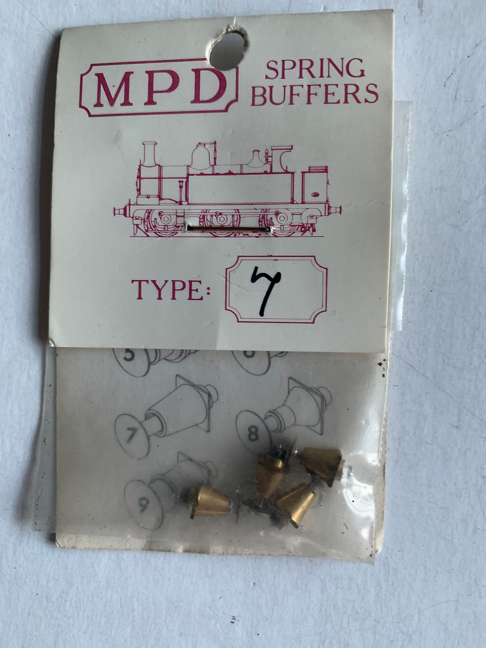 MPD (CAVENDISH) - No 7 GWR LOCO SPRING BUFFERS | jwmodelrailways