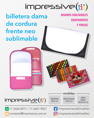 BILLETERA DAMA SUBLIMABLE | impressive
