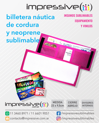 BILLETERA NAUTICA SUBLIMABLE | impressive