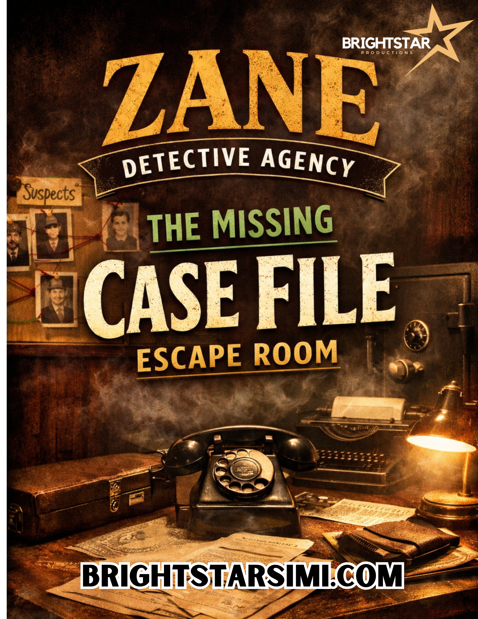 Zane Detective Agency- The Missing Case File Escape Room | Brightstar