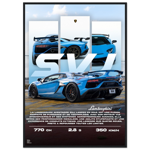 Lamborghini Aventador SVJ - Premium Poster | Rich Cars For Human
