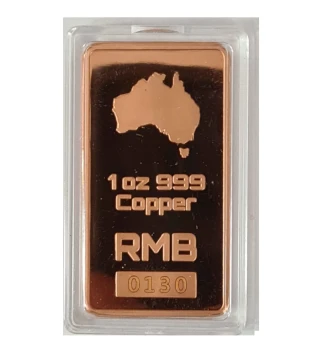 1oz Australia Map Proof Copper Bar RMB - Serial Number | Bestaucoins