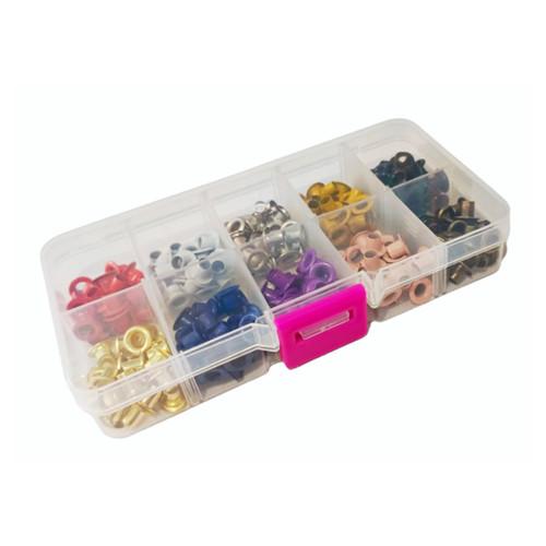 PAQUETE DE 250 OJILLOS REDONDOS CON CAJA | Mishu Scrap