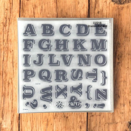 SHADOW ALPHABET STAMP SET – [D2218] | ThisChickLovesPaper