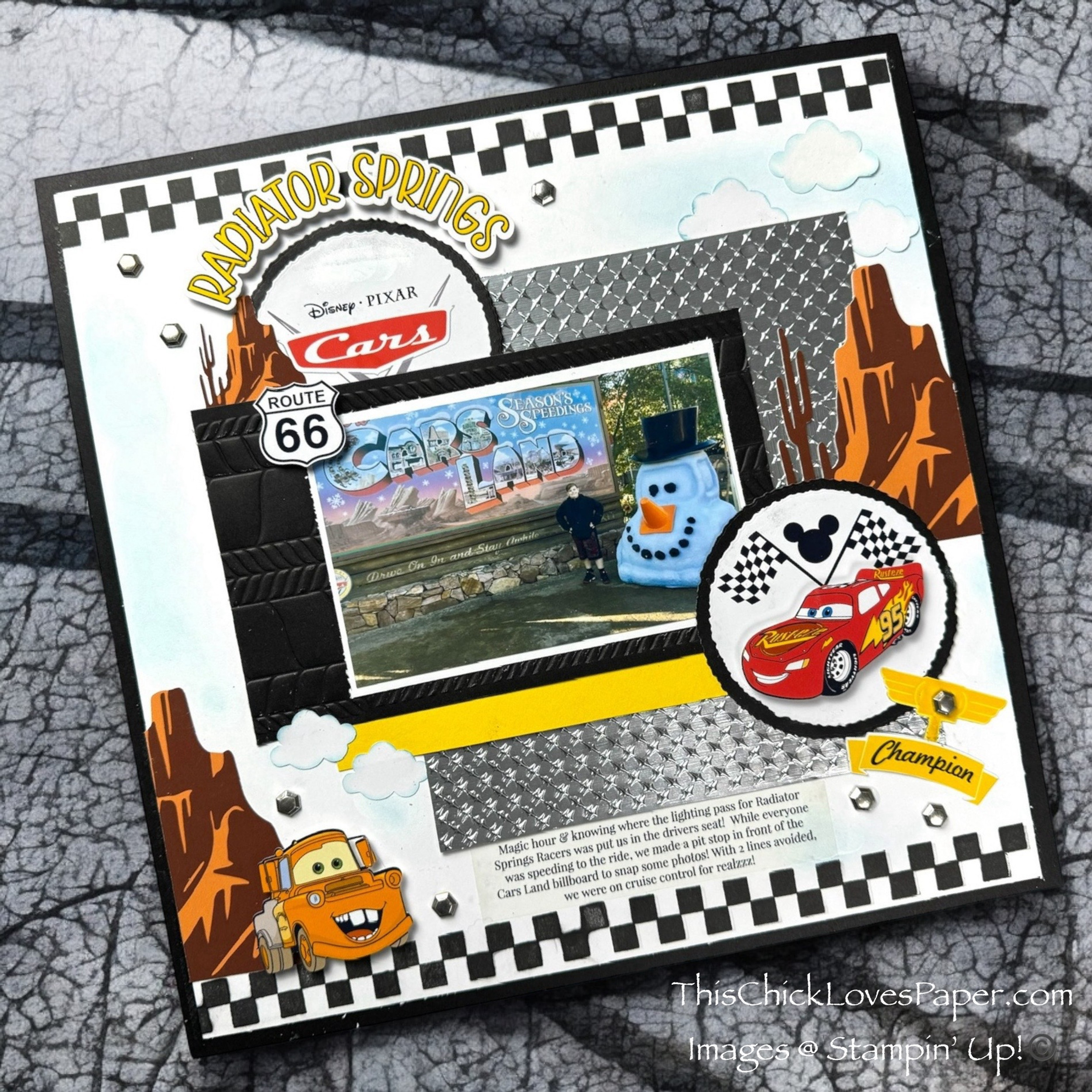 🚨 START YOUR ENGINES: A RADIATOR SPRINGS SCRAPBOOK LAYOUT INSPIRED BY ...