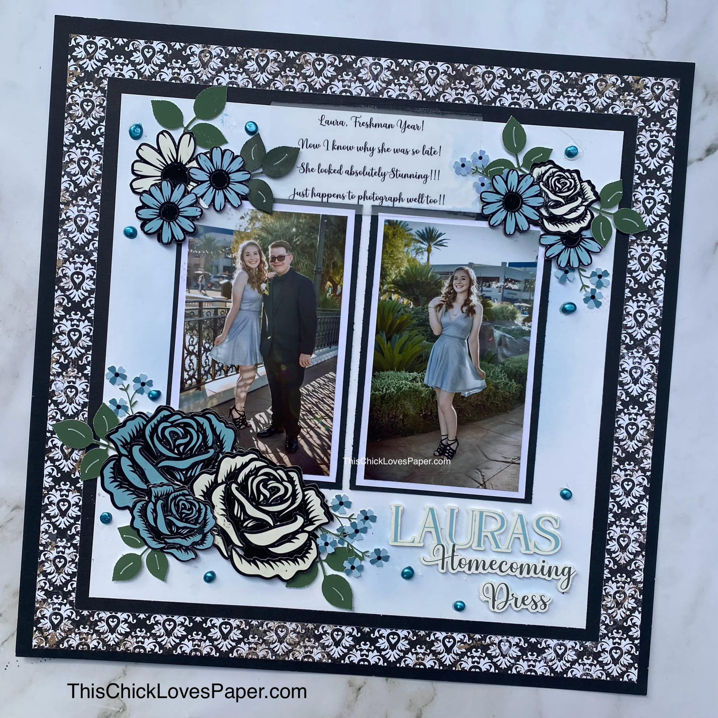 📸 The Story Behind the Homecoming Scrapbook Layouts: A Night to Remember