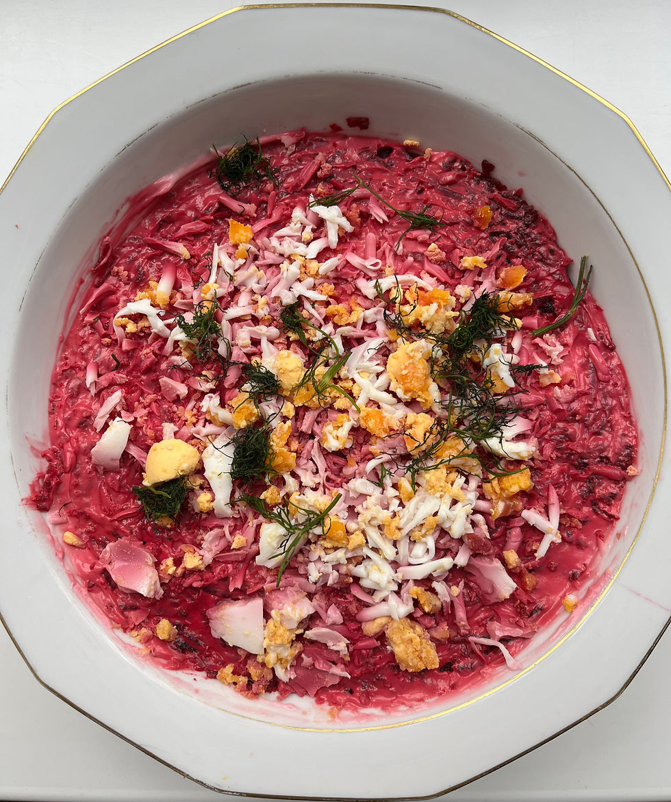Shuba (Herring & Beet Salad Recipe) - A Taste of Russia