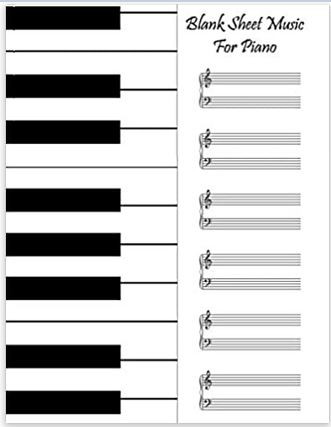 High-Quality Piano Empty Sheet Music for Composition and Practice