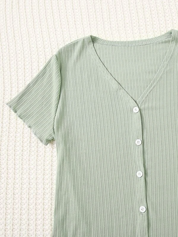 Flowy and Plain Green Set Pyjamas | Lamis