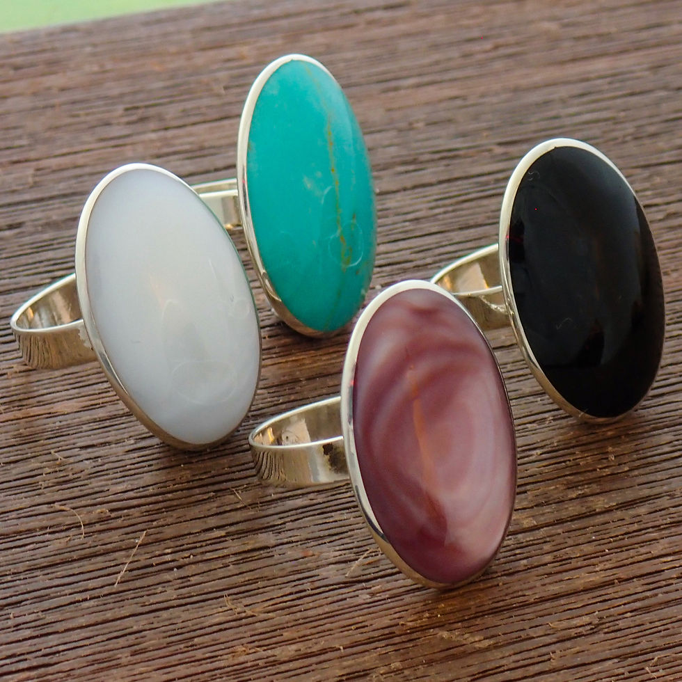 Oval Stone Rings | platabonita