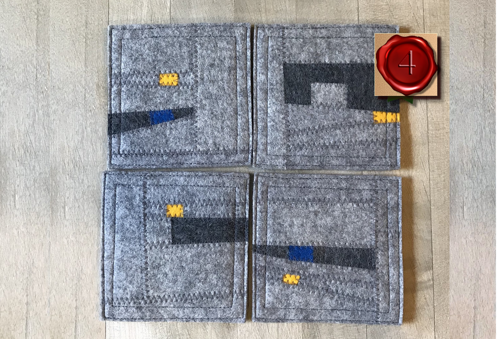 Striking Wool Felt Coasters: Fuzzy Goods