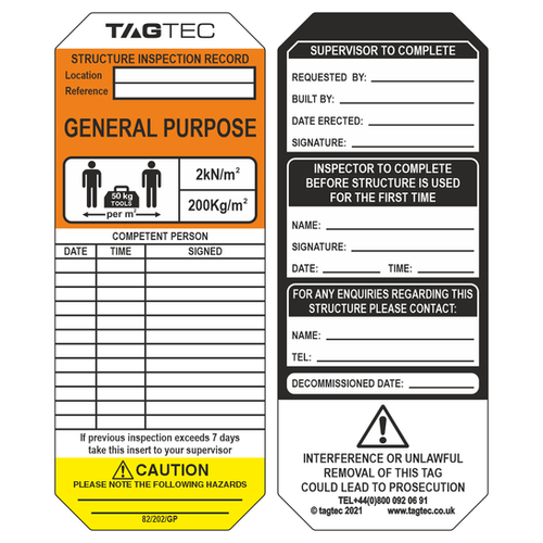 General Purpose Tags x 50 | Tagtec