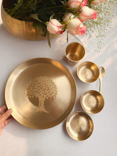 Kalpvriksh Adult Kansa Thali Set (6 pieces) | Abelhouse Latest