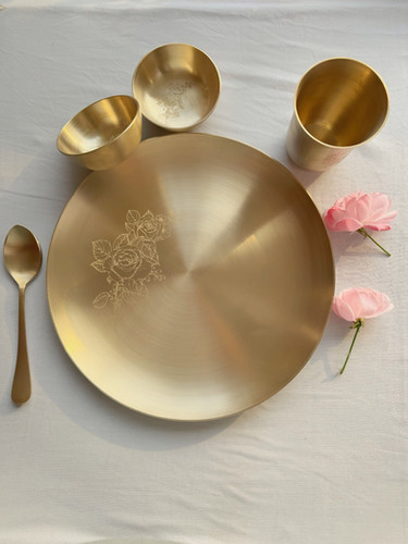 Swarna Phool Kansa Thali Set | 11 inch thaali | Abelhouse Latest
