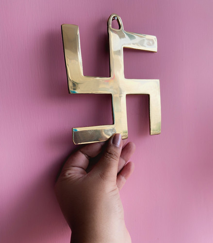 Swastik Brass Wall Art | Abelhouse Latest