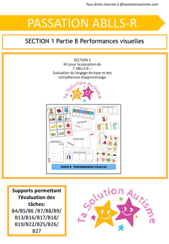 Pack ABLLS Section 1 | Ta Solution Autisme