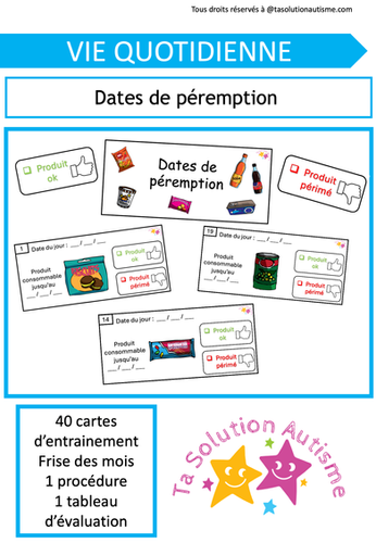 Dates de péremption | Ta Solution Autisme