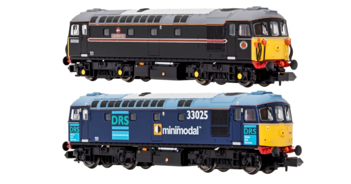 Dapol N Gauge Class 33 decorated samples arrive